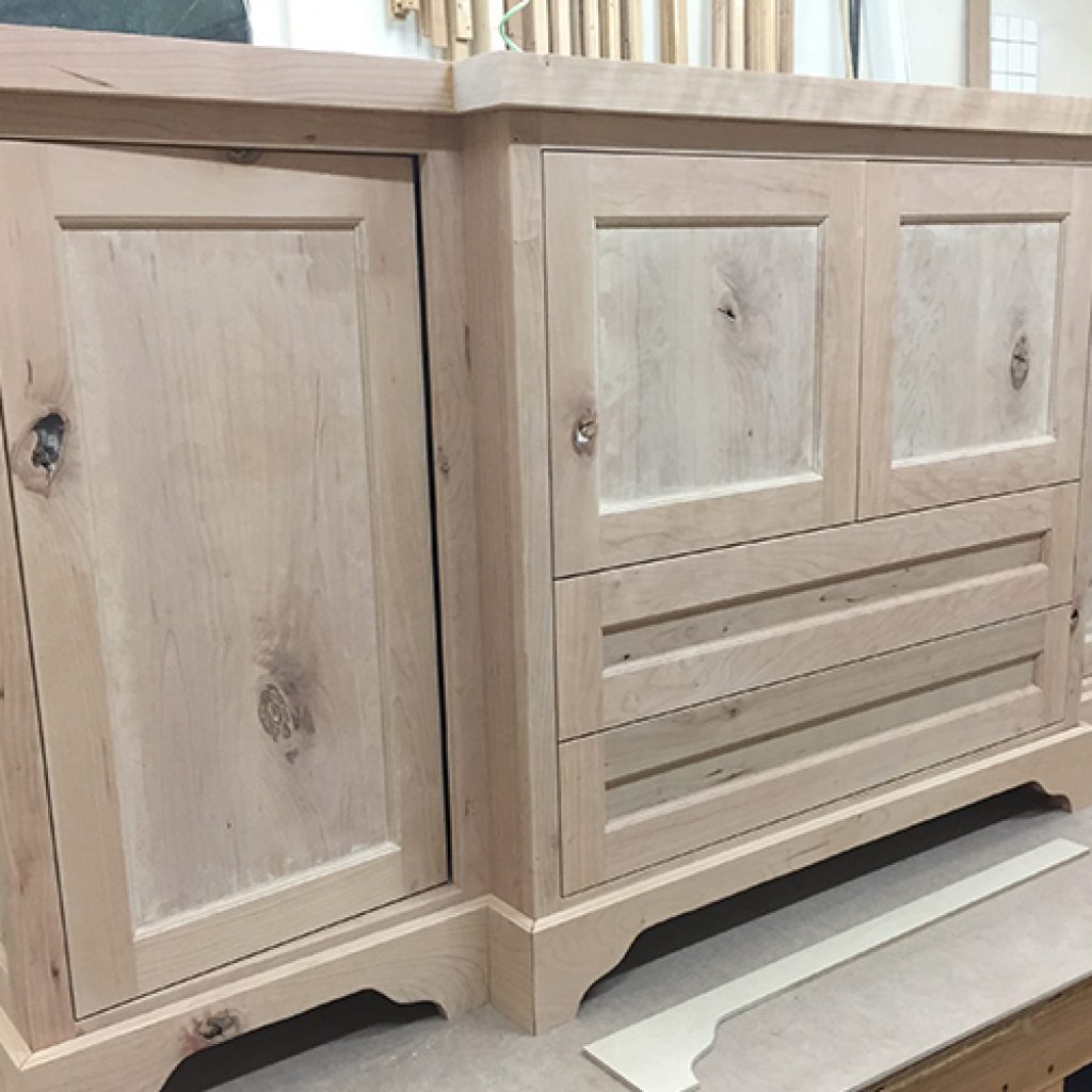 Knotty Cherry Vanity - Ironwood Carpentry | Finish Carpentry Contractor